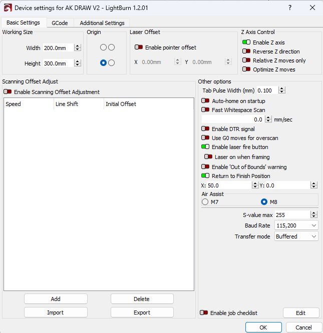 AK DRAW V2 _ Thông số cài đặt - SGC Workshop